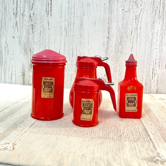 Gemco | Kitchen | Vintage Gemco Glass Pantry Pops Dispenser Red Pink ...